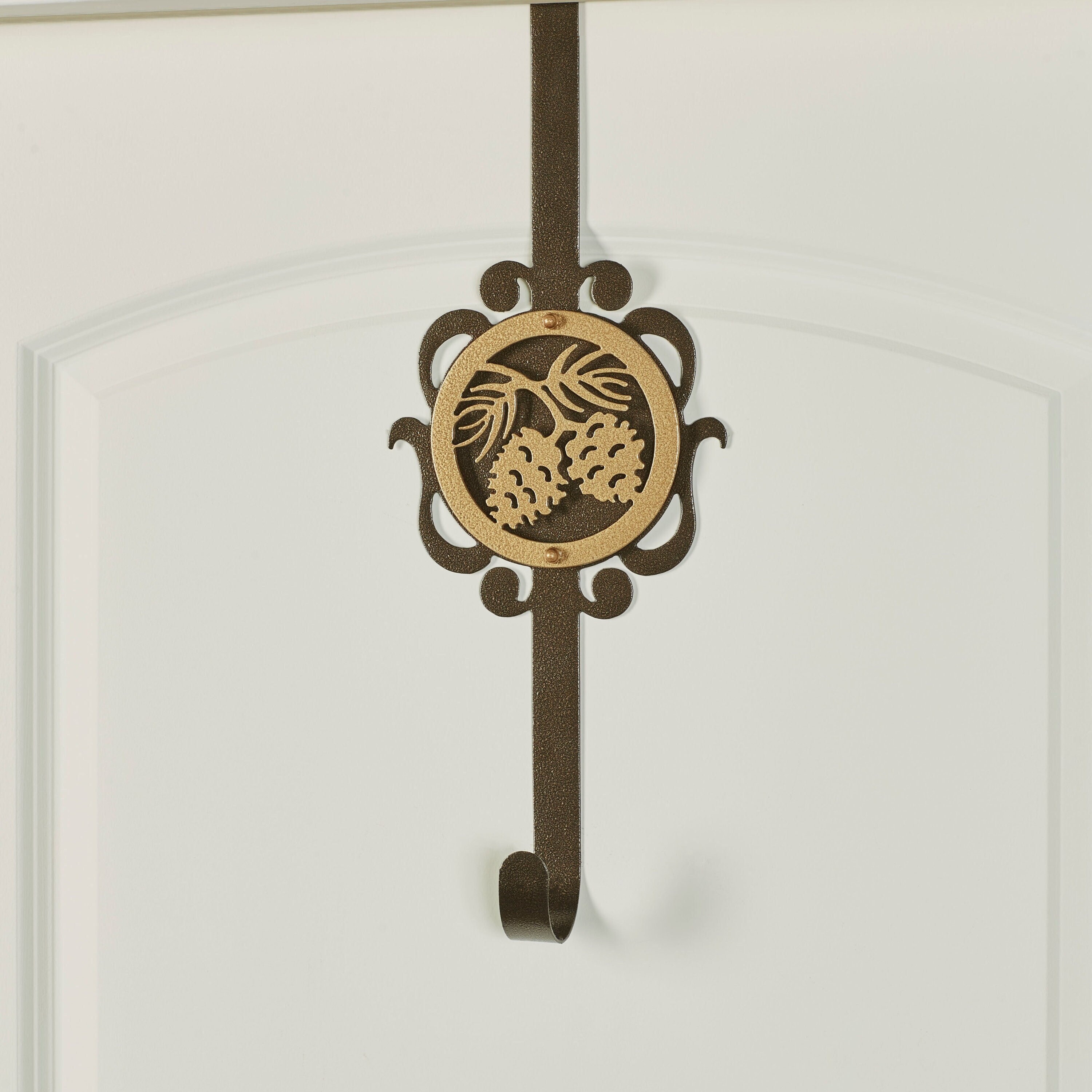 Overture Holiday Over-the-door Metal Wreath Hanger | Snowflake, Pine ...