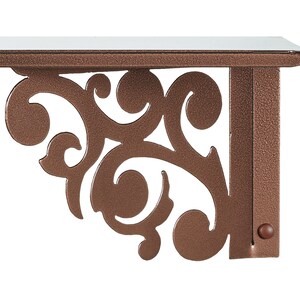 Noble Scrolls Metal Wall Shelf | Indoor Outdoor | 4 Finishes | Rustic ...