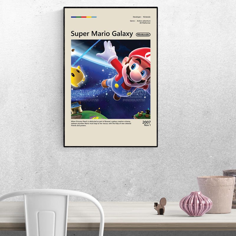 Mario Galaxy Poster - Etsy