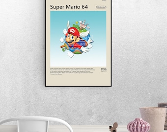 Super Mario Galaxy Poster, Gaming Decor, Video Game Art, Gaming Room ...