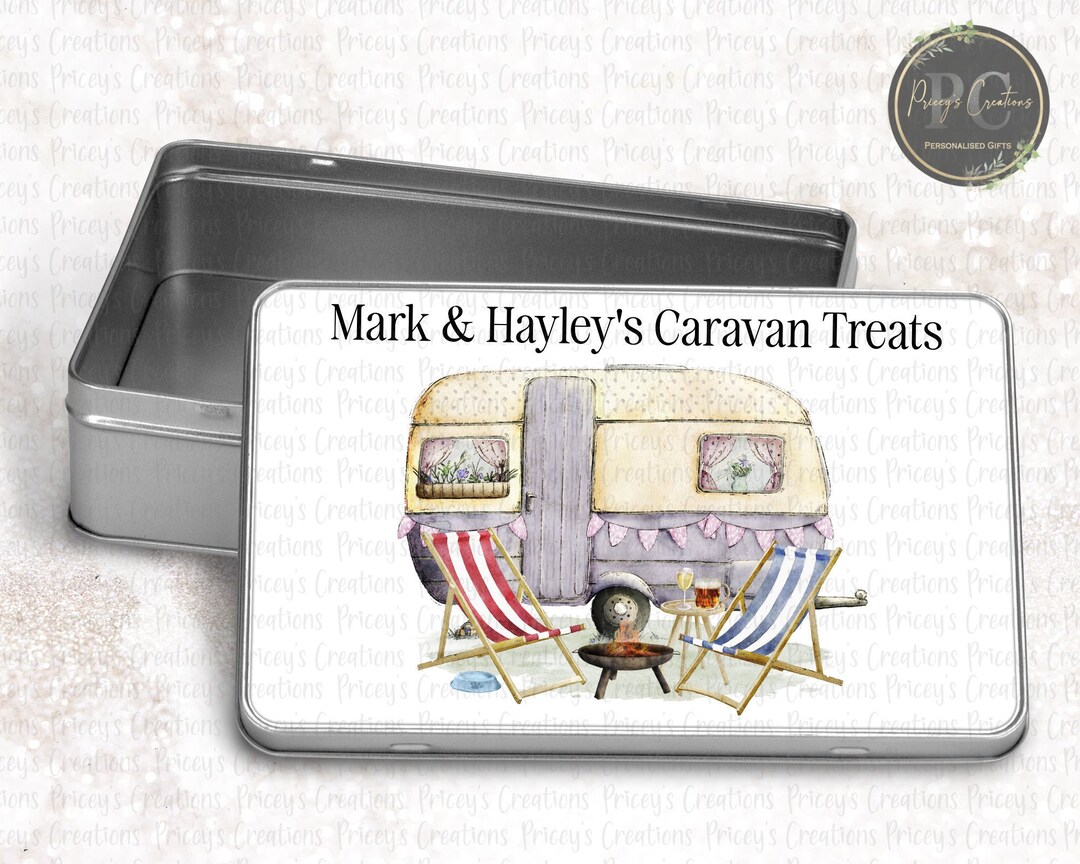 Personalised Vintage Caravan Tin, Treat Sweet Tin, Gift for Caravan ...
