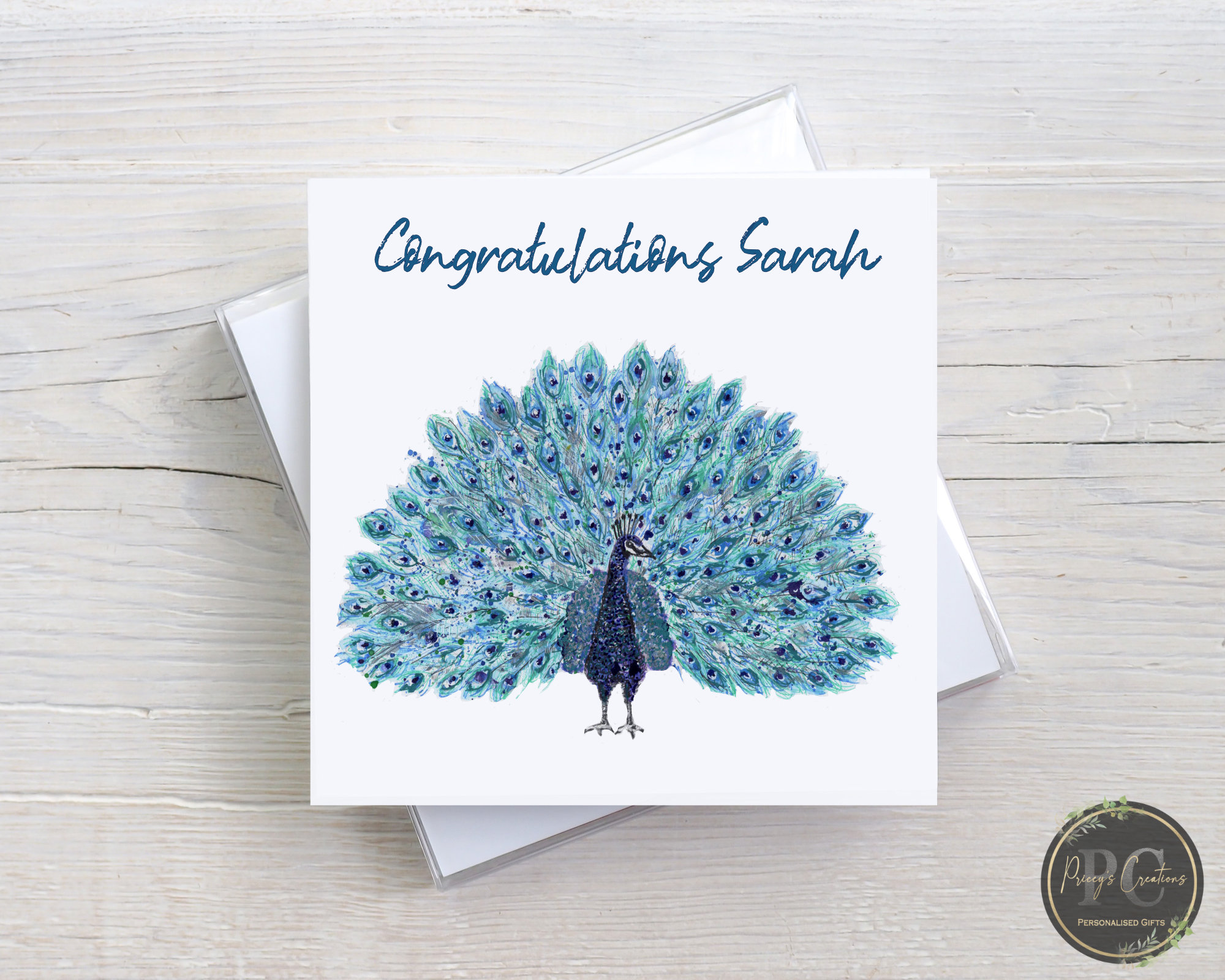 Personalised Peacock Birthday Card Peacock Lovers Greeting - Etsy