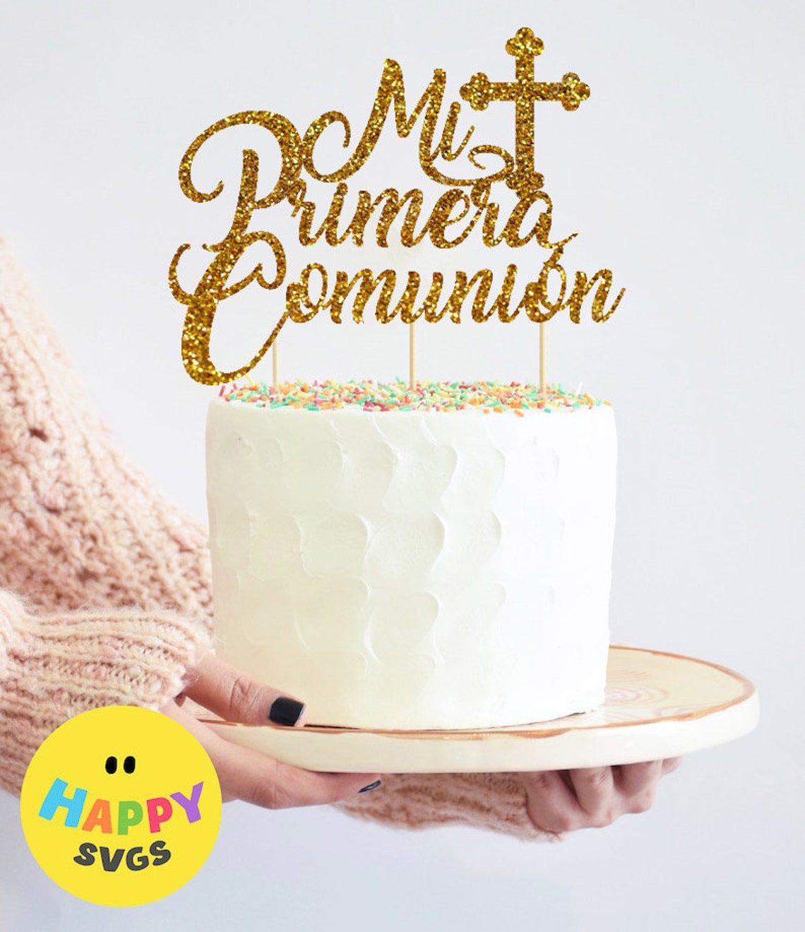 Mi Primera Comunión Comunion SVG, Cruz Cross Cake Topper, Cake Topper ...