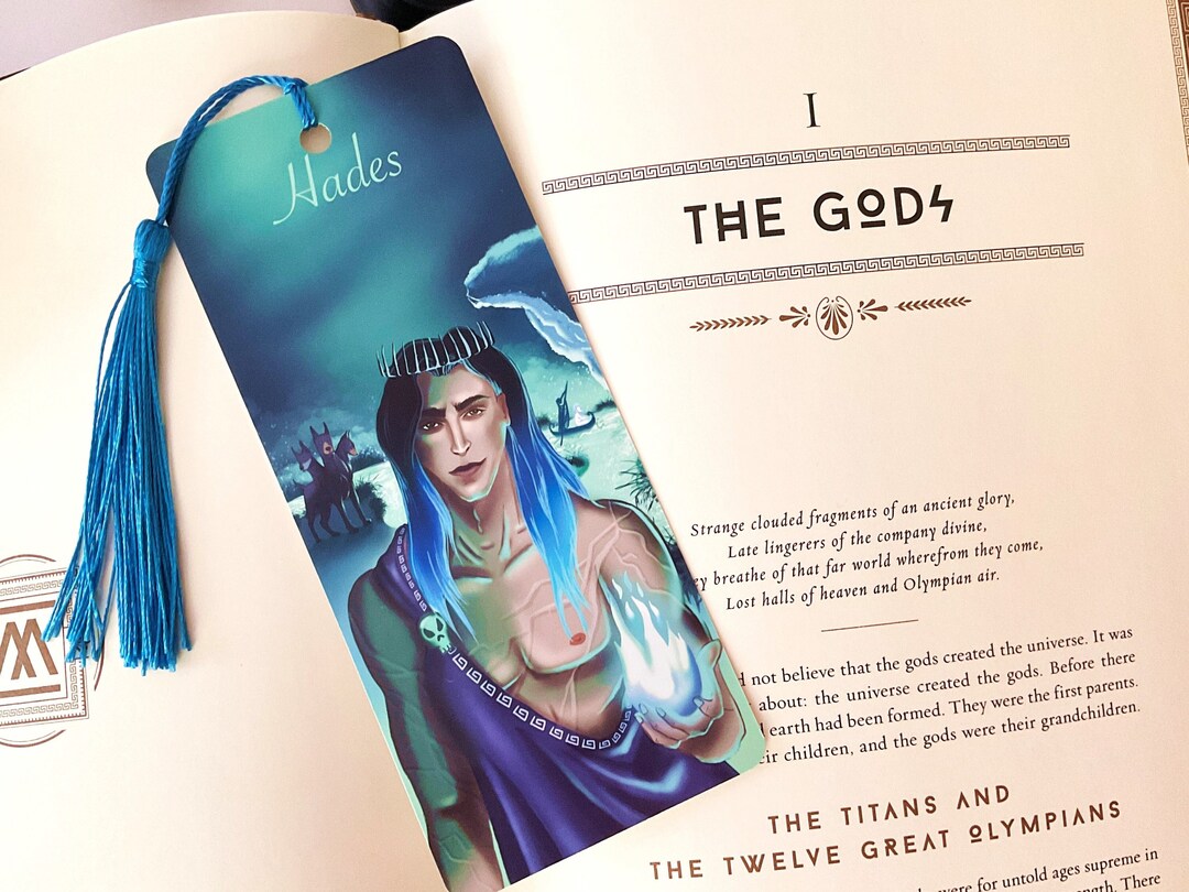 Hades Tassel Bookmark Greek Mythology Illustration Dark - Etsy