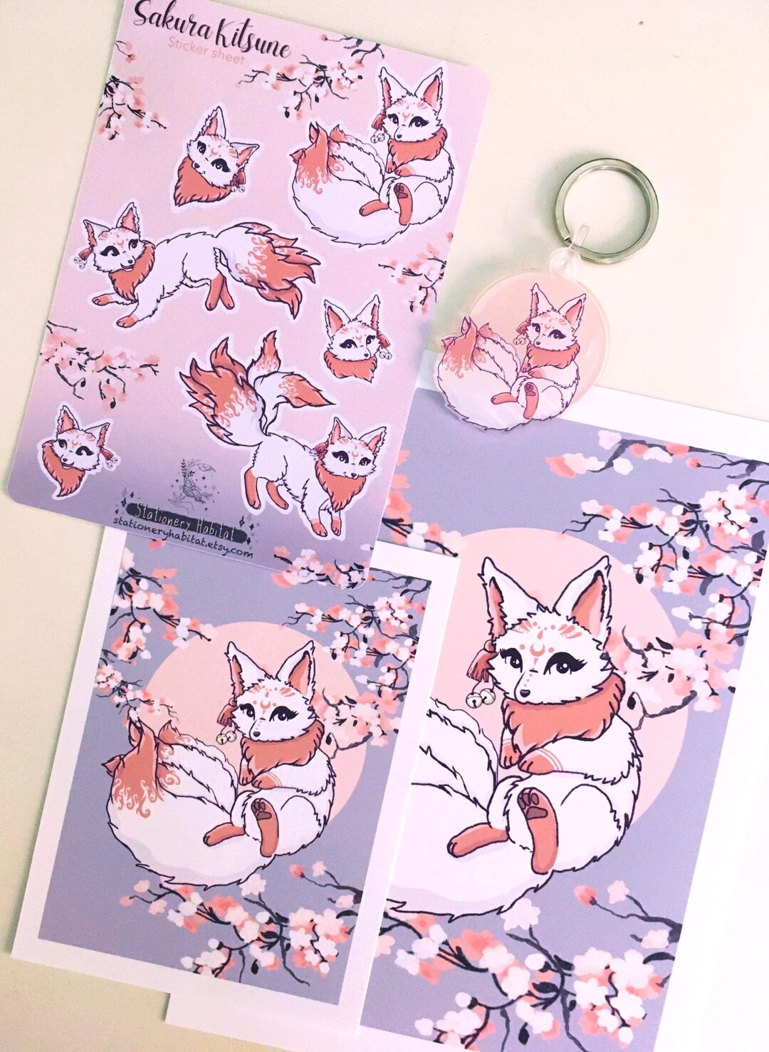 Sakura Kitsune Fox Gift Set | Japanese Folklore Foxy Stationery Bundle ...