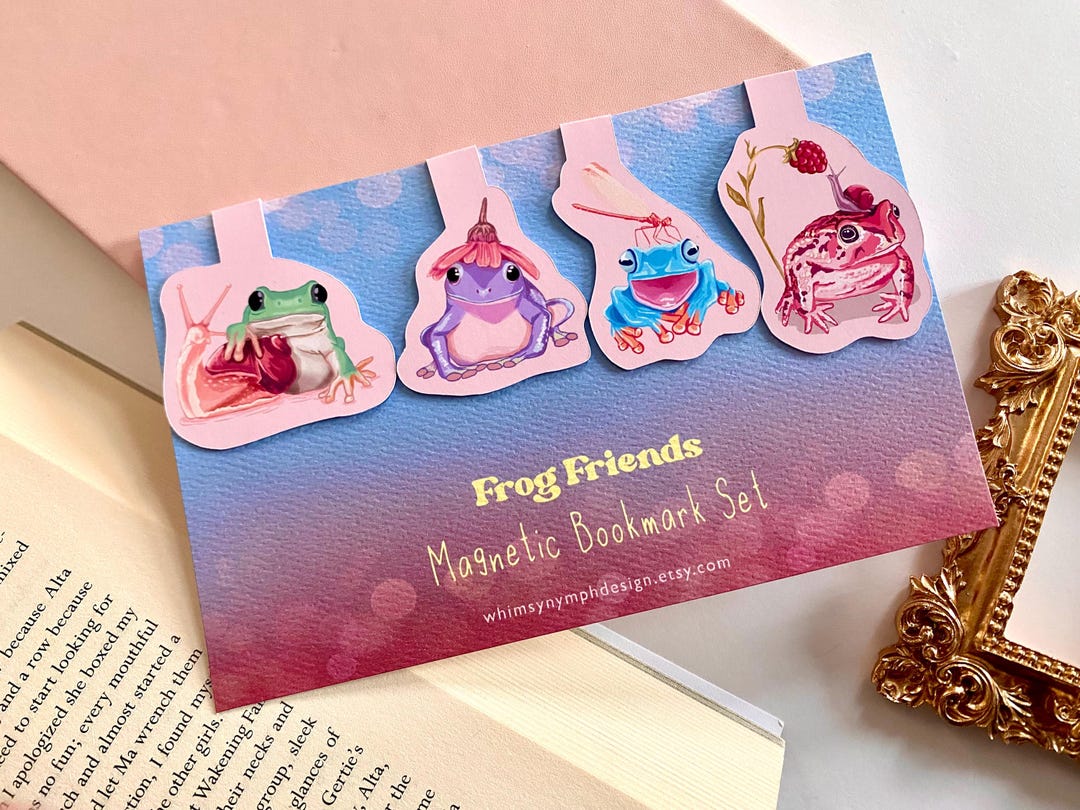 Frog Friends Magnetic Bookmark Set | Cute Froggy Bookmark Bundle ...
