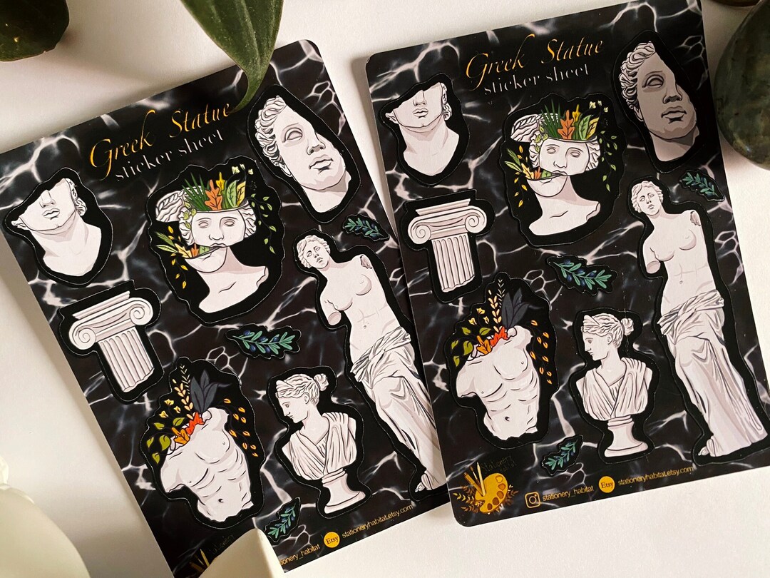 Dark Academia Greek Statue Sticker Sheet the Secret History Babel ...