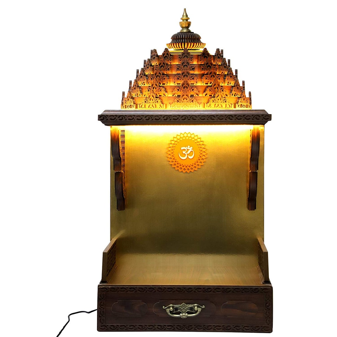 Wooden Wall Hanging MDF Temple with LED Light for Home & | Etsy