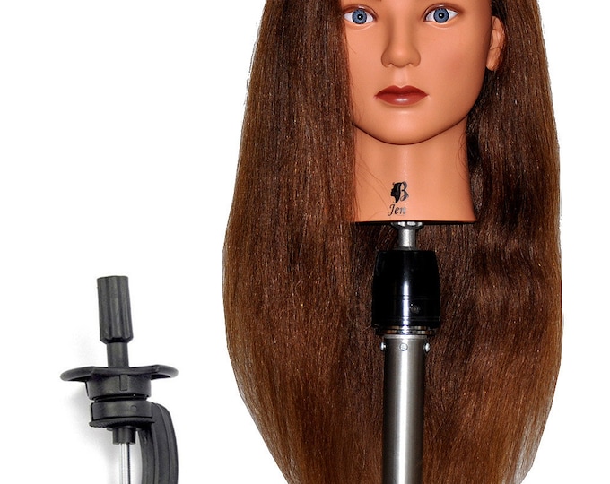 Mannequin Head 100% Real Hair, Hairdresser Cosmetology Mannequin ...