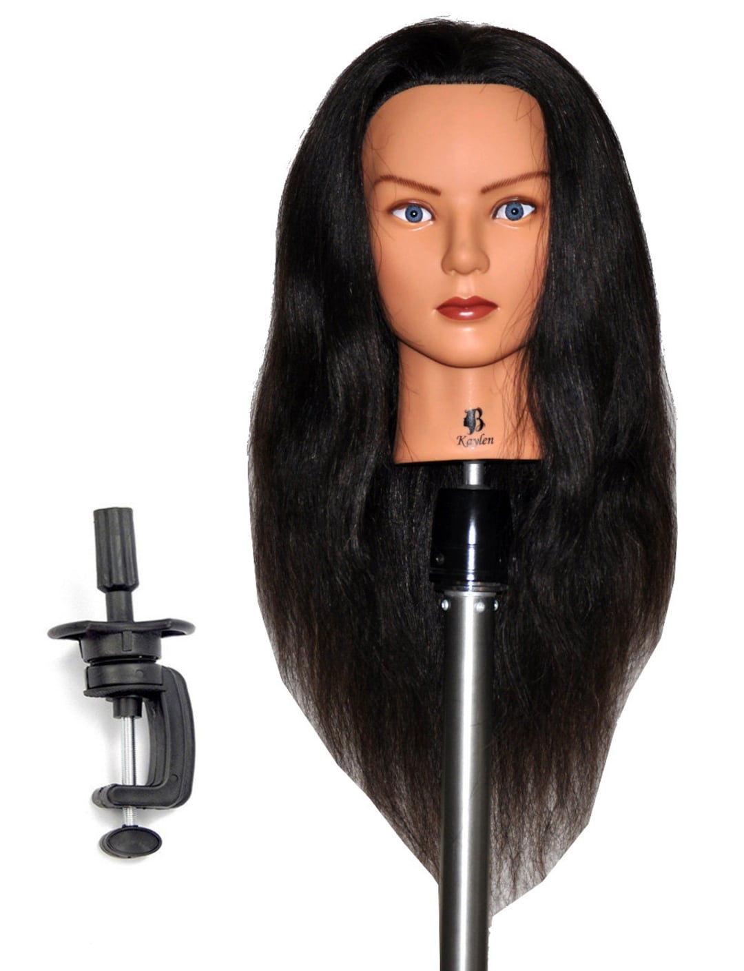 24" Cosmetology Training Mannequin Head – 100% Human Hair, With Clamp ...