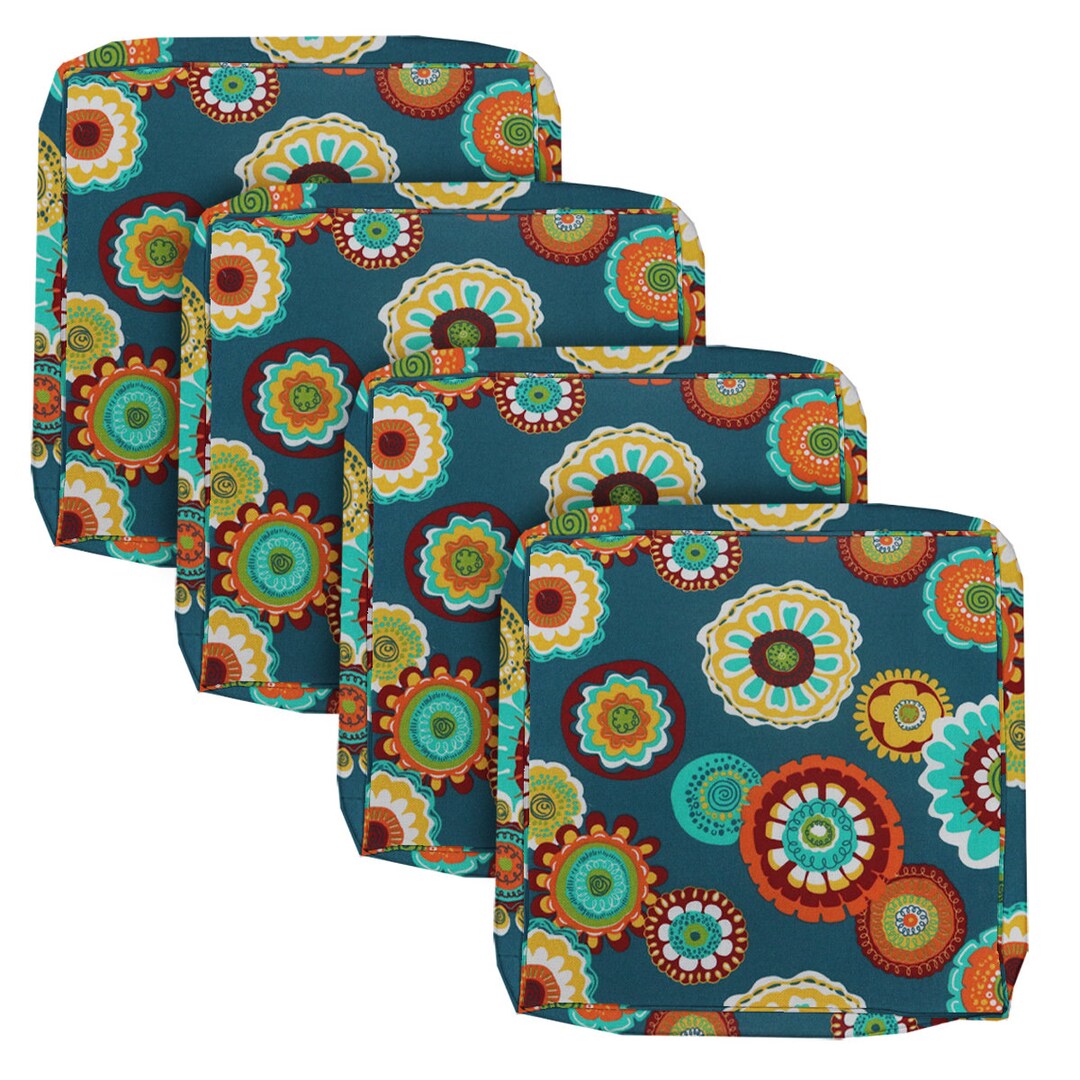 Outdoor Patio Chair Cushion Covers 24" X 22" X 4" Set of 4 Replacement ...