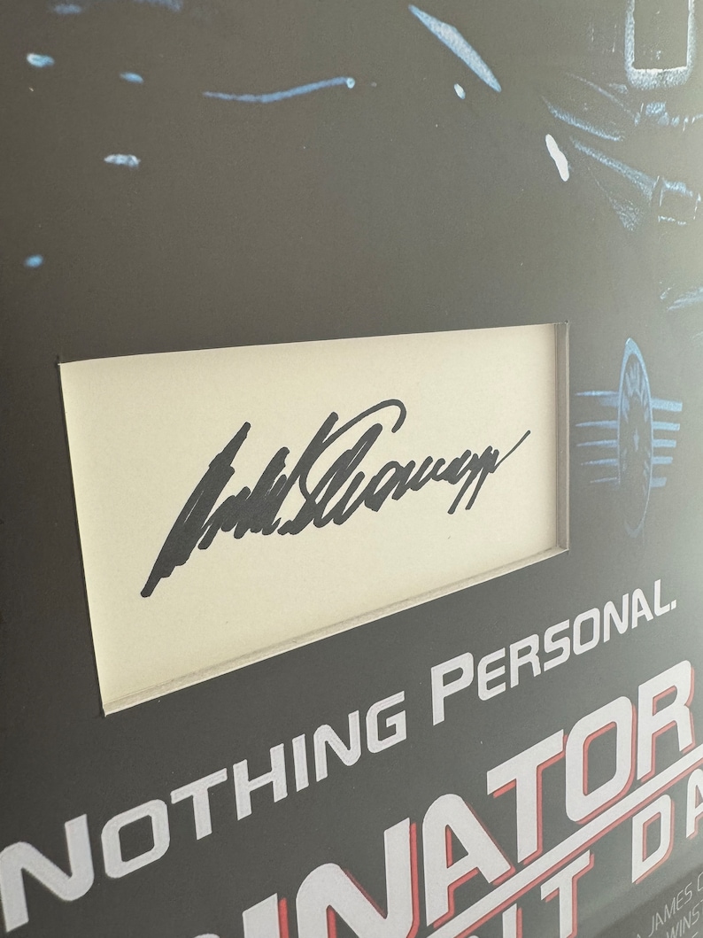 Arnold Schwarzenegger Signed Terminator 2 Judgement Day Movie Poster ...