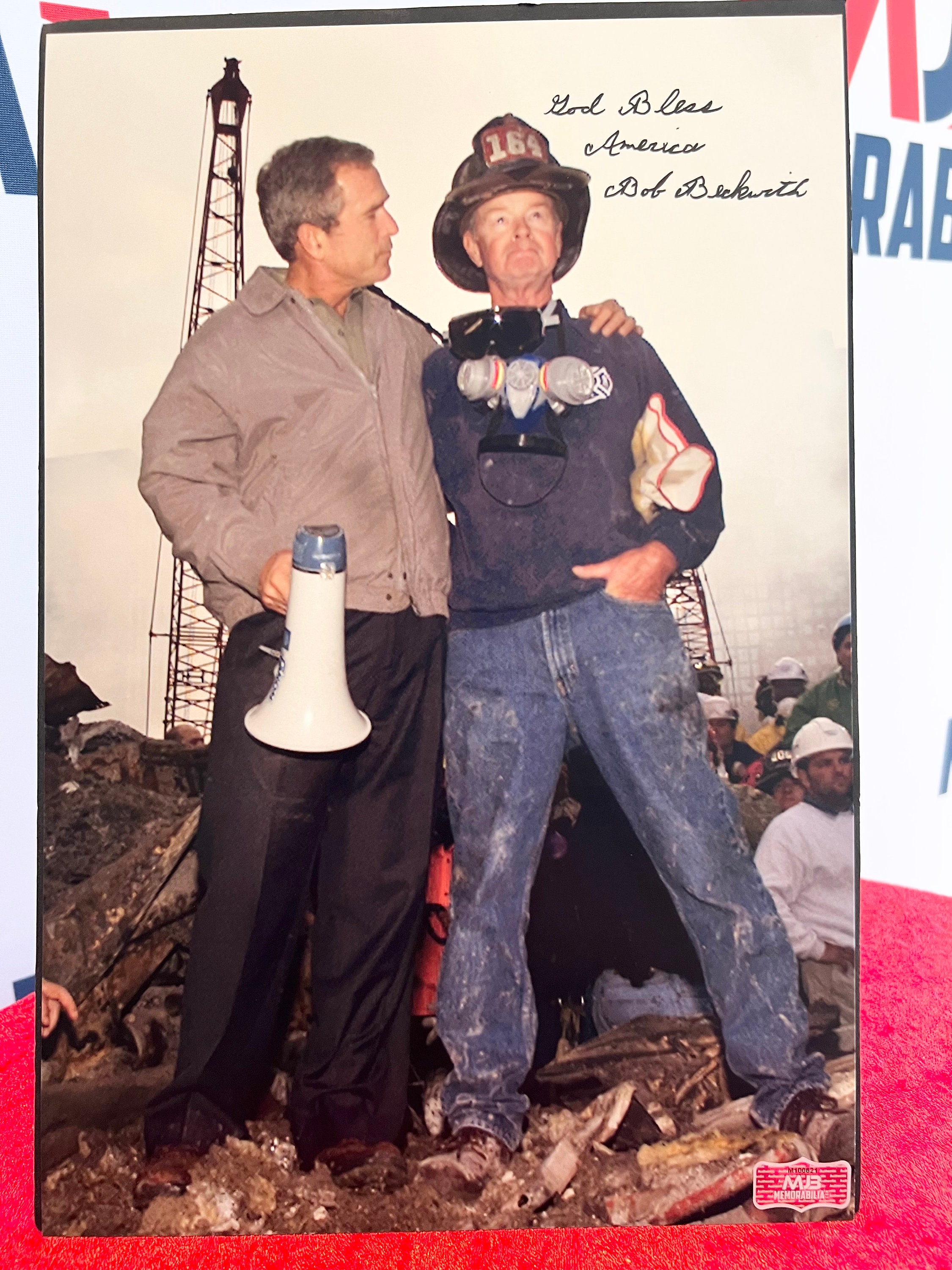 Bob Beckwith Signed Photograph President Bush Ground Zero RARE COA - Etsy