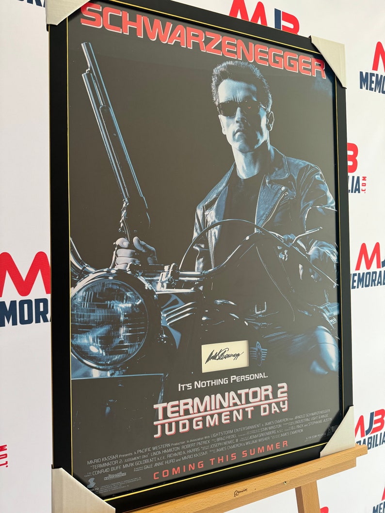 Arnold Schwarzenegger Signed Terminator 2 Judgement Day Movie Poster ...