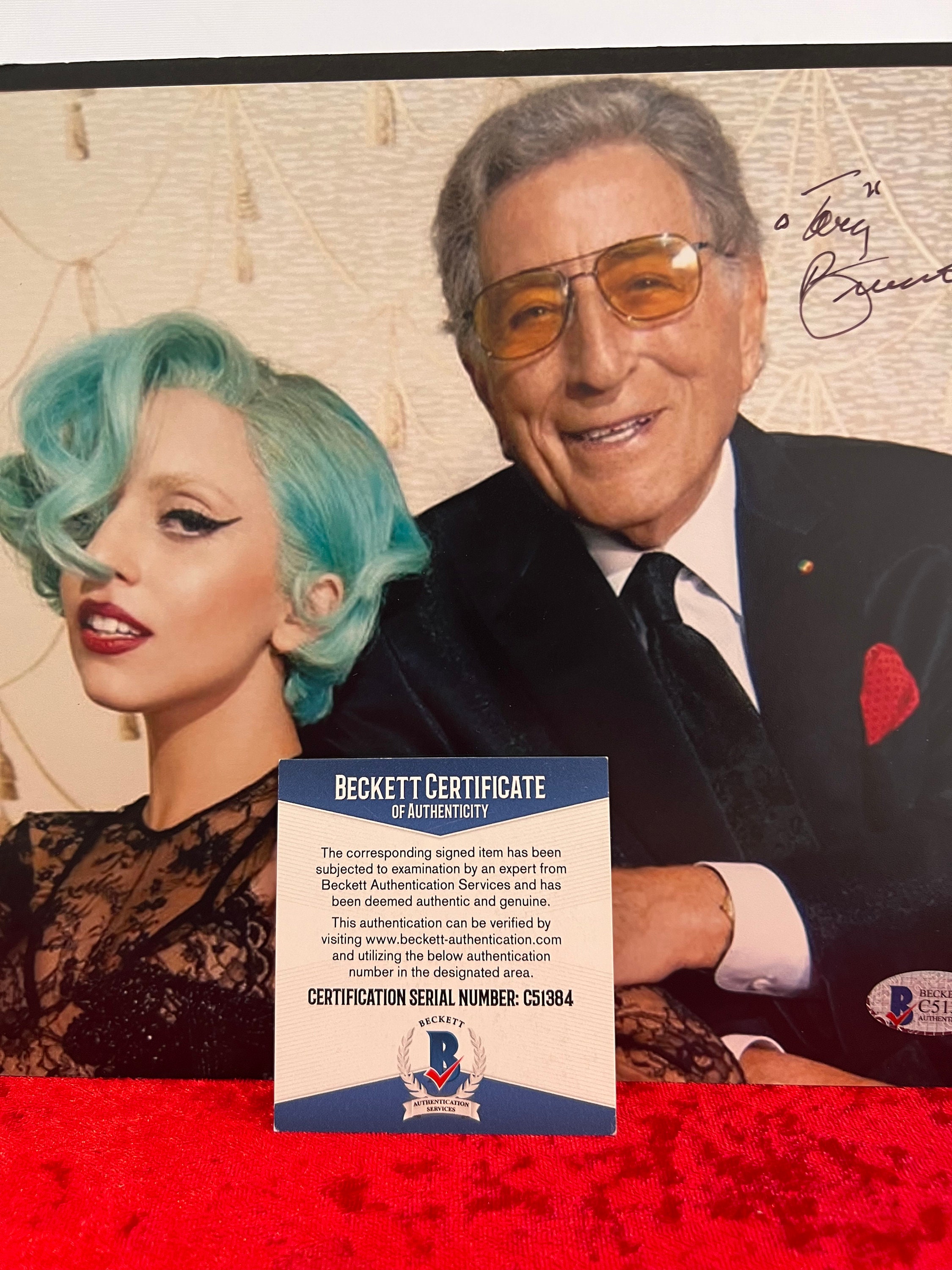 Tony Bennett Signed Autographed Photo With Lady Gaga Rare Beckett ...
