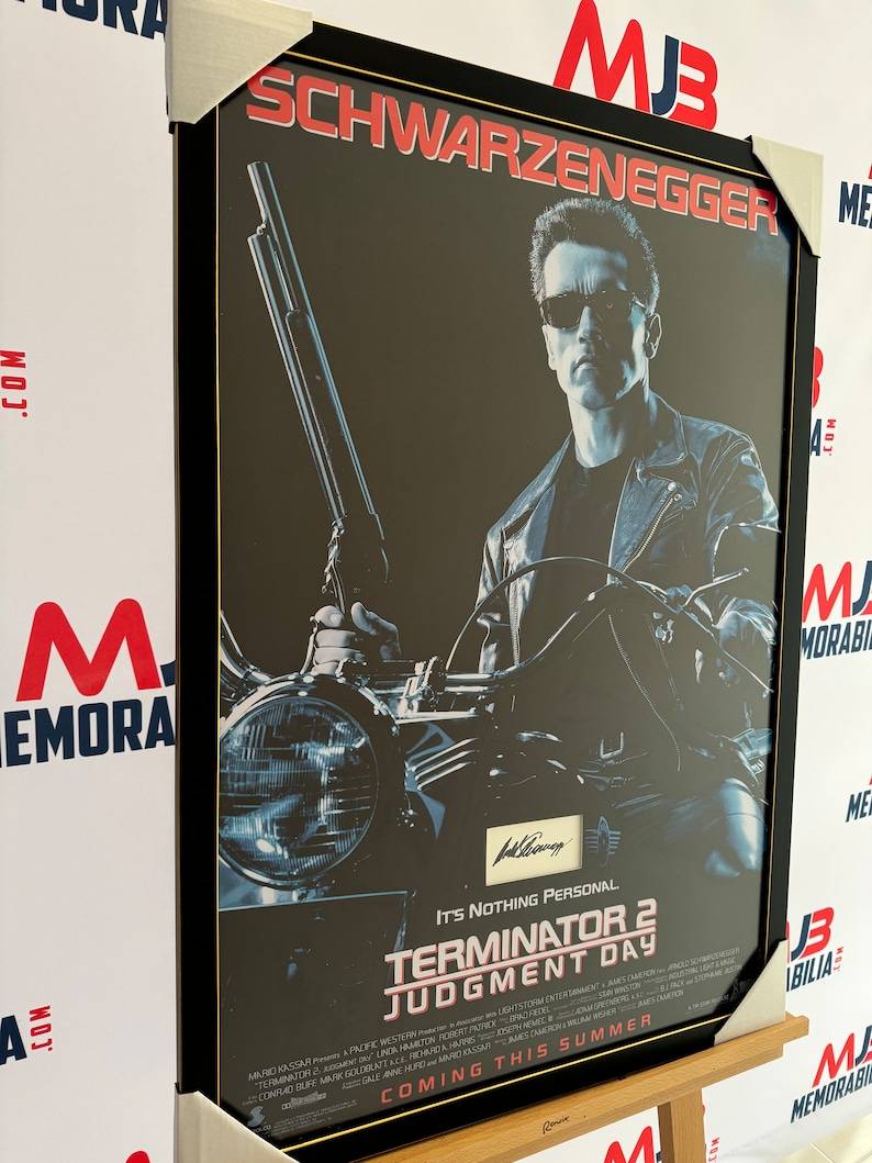Arnold Schwarzenegger Signed Terminator 2 Judgement Day Movie Poster ...