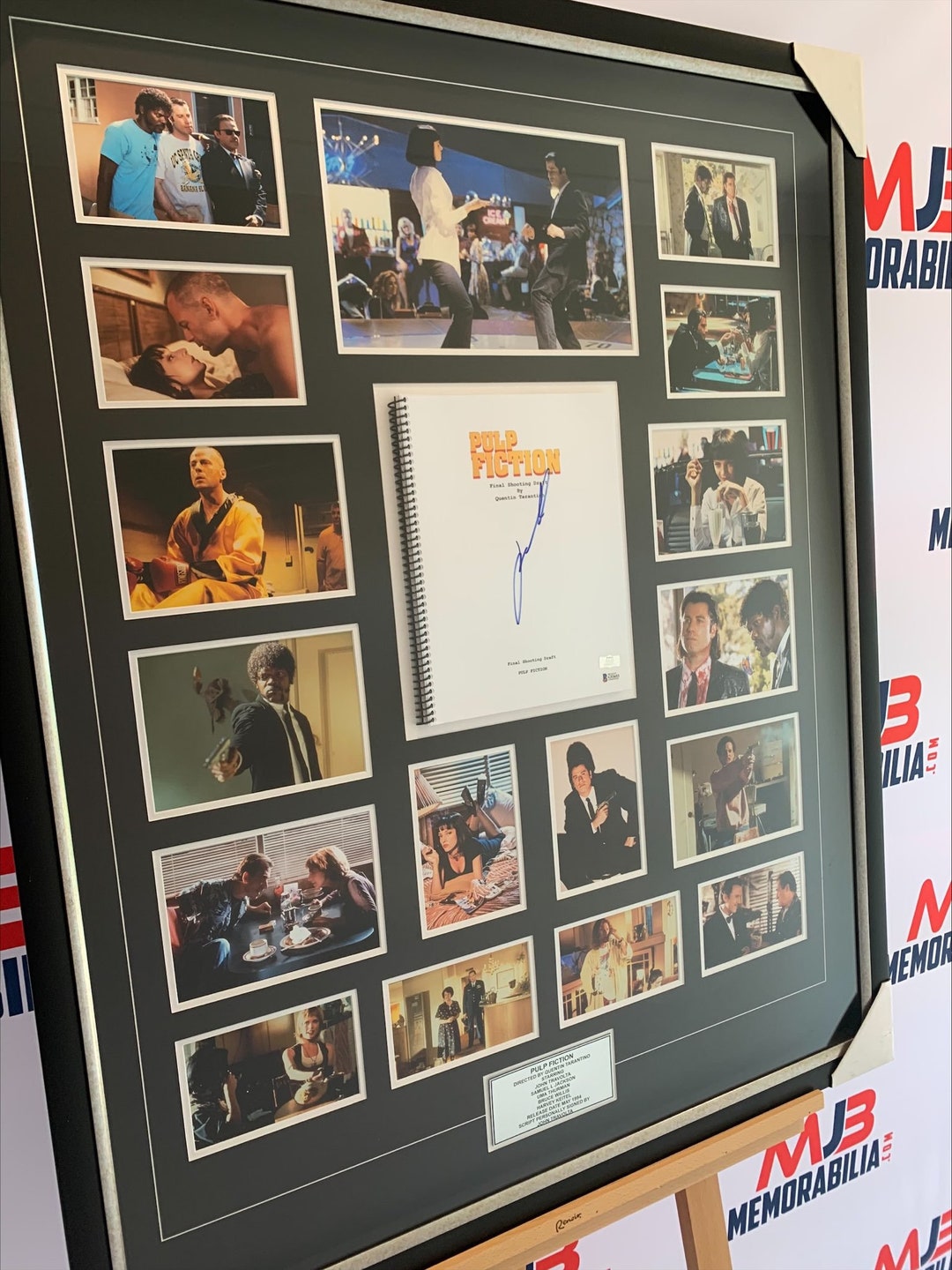 John Travolta Signed Pulp Fiction Script Authentic Framed Script ...