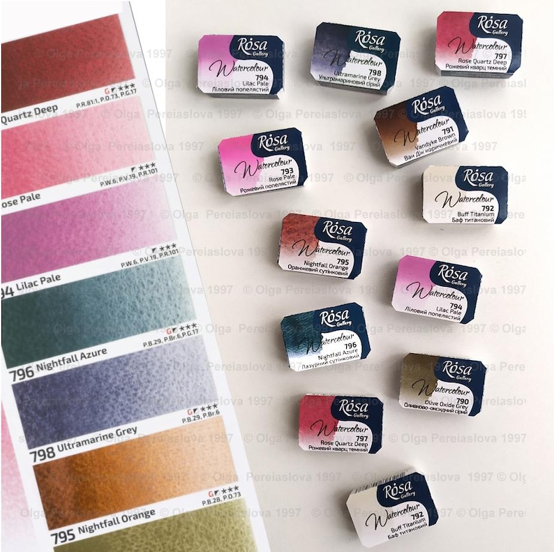 10 New Colours 2026 Year of ROSA Gallery Professional Watercolours Are ...