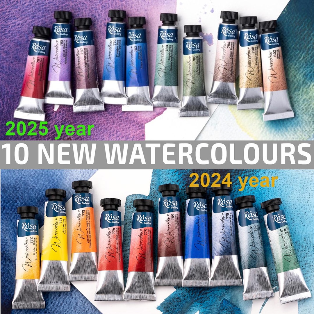 10 New Colours 2024 2025 Year of ROSA Gallery Artists Watercolour. 5 ...
