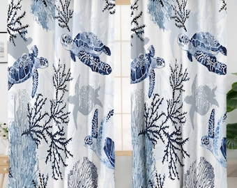 Beach Window Curtains - Etsy