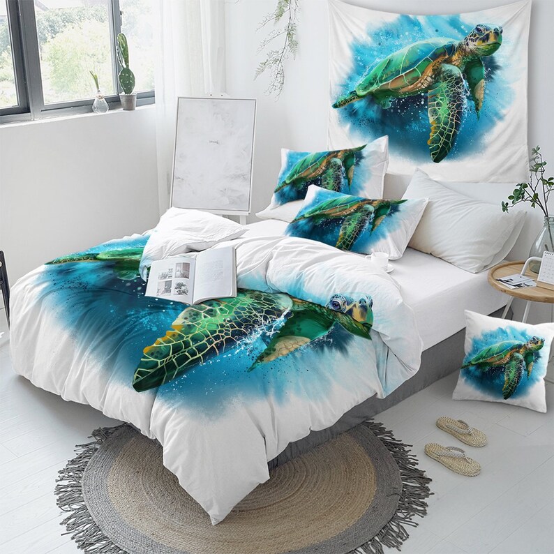 Ocean Duvet Cover Comforter Cover Quilt Cover Sea Turtle Beach Sealife ...