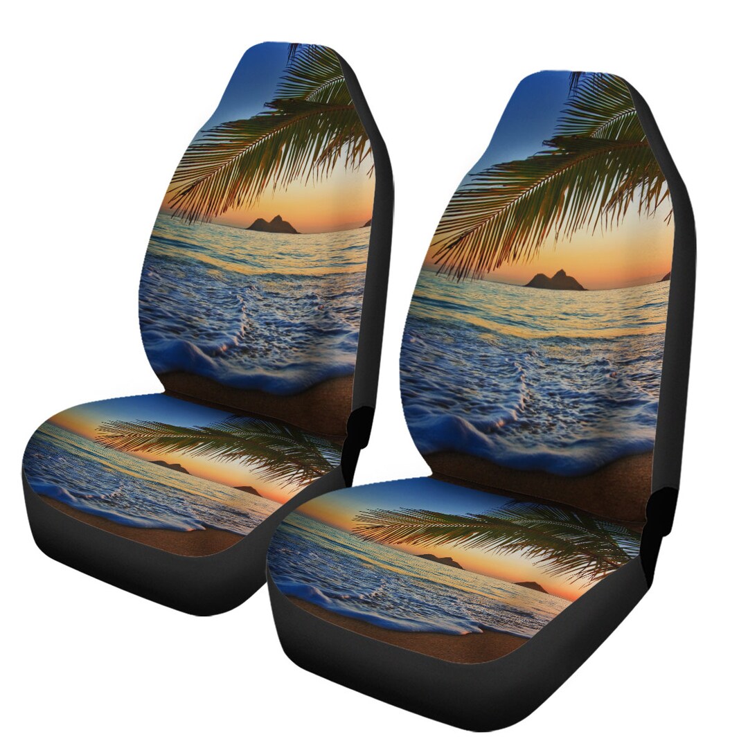 Tropical Beach Car Seat Cover, Coastal Car Interior, Beach Car Decor ...