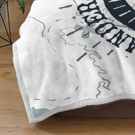 Nautical Windrose Bed Cover Ocean Blanket Bedspread Oversize Twin Full ...