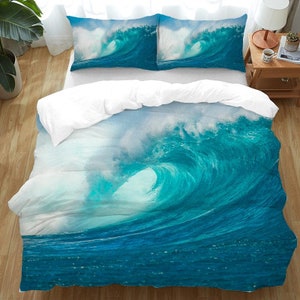 Ocean Wave Duvet Cover Comforter Cover Quilt Cover Nautical Beach ...