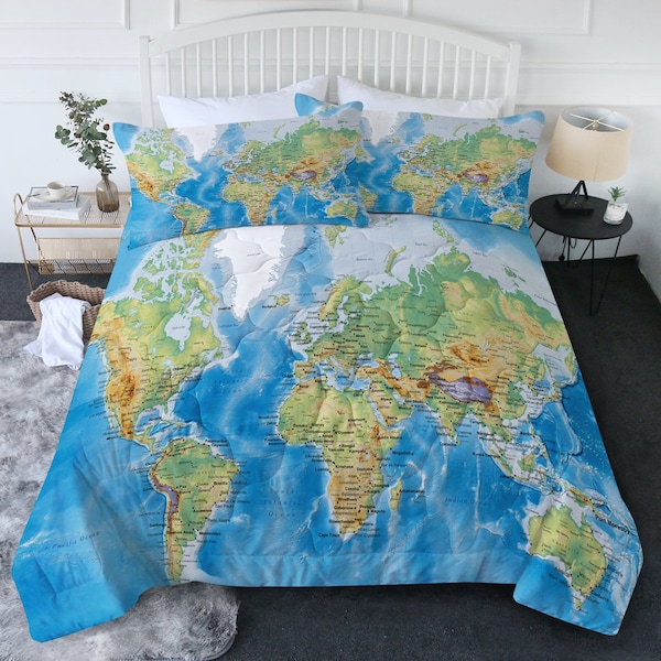 Map Quilt - Etsy