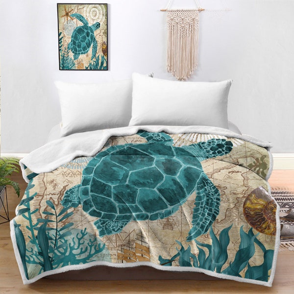 Sea Turtle Bedspread - Etsy