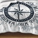 Nautical Windrose Bed Cover Ocean Blanket Bedspread Oversize Twin Full ...