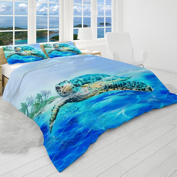Sea Turtle Bedspread - Etsy