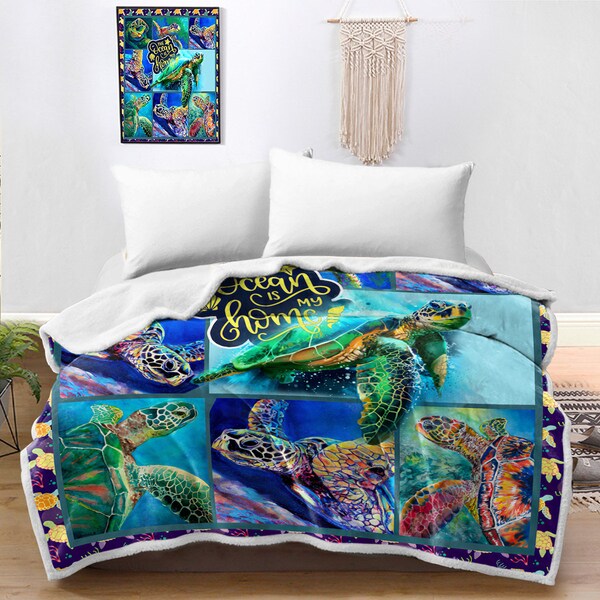 Sea Turtle Bedspread - Etsy