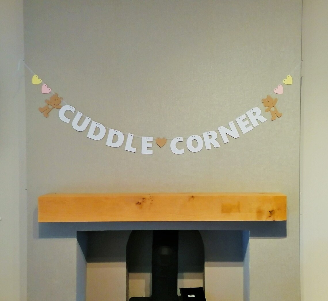 CUDDLE CORNER Banner huggingwhite Kraft Pastel - Etsy UK