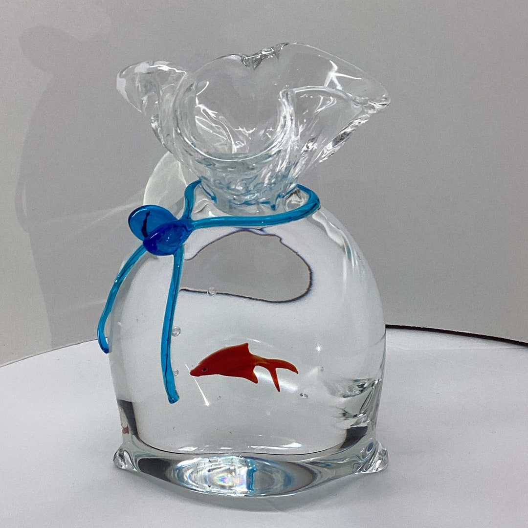 Murano Art Glass Goldfish Swimming in Bag Possibly Zanetti or - Etsy