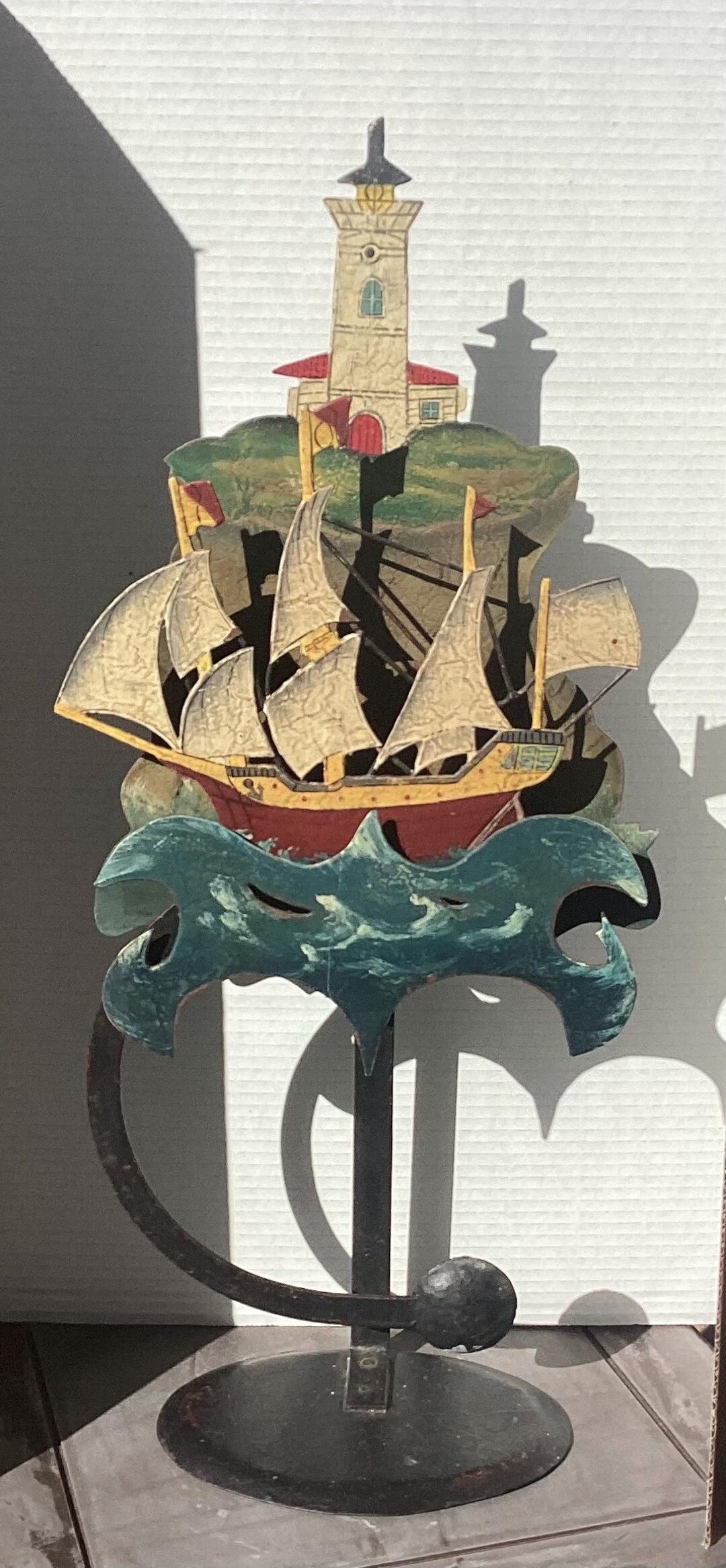 RARE Vintage Sky Hook Pendulum Metal Balance Toy Nautical Sailing Ship ...