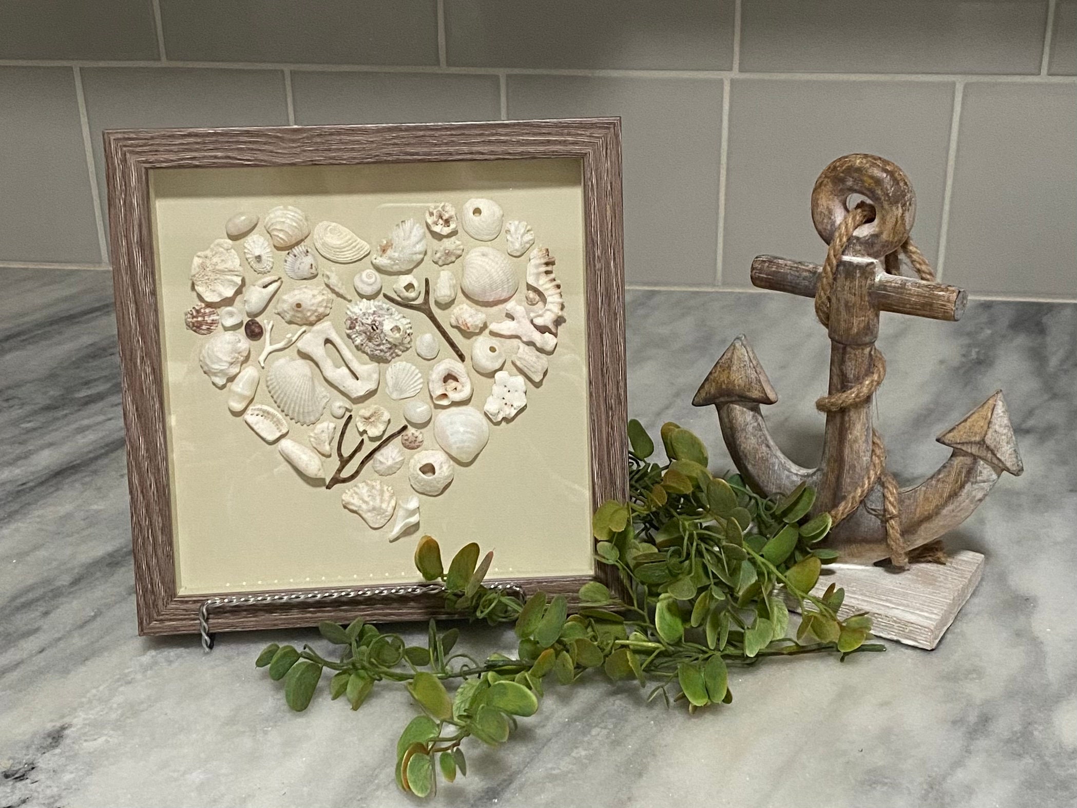 Art/heart/shell Art/shadowbox/coastal/beach/wall Decor/wall Art/gift - Etsy
