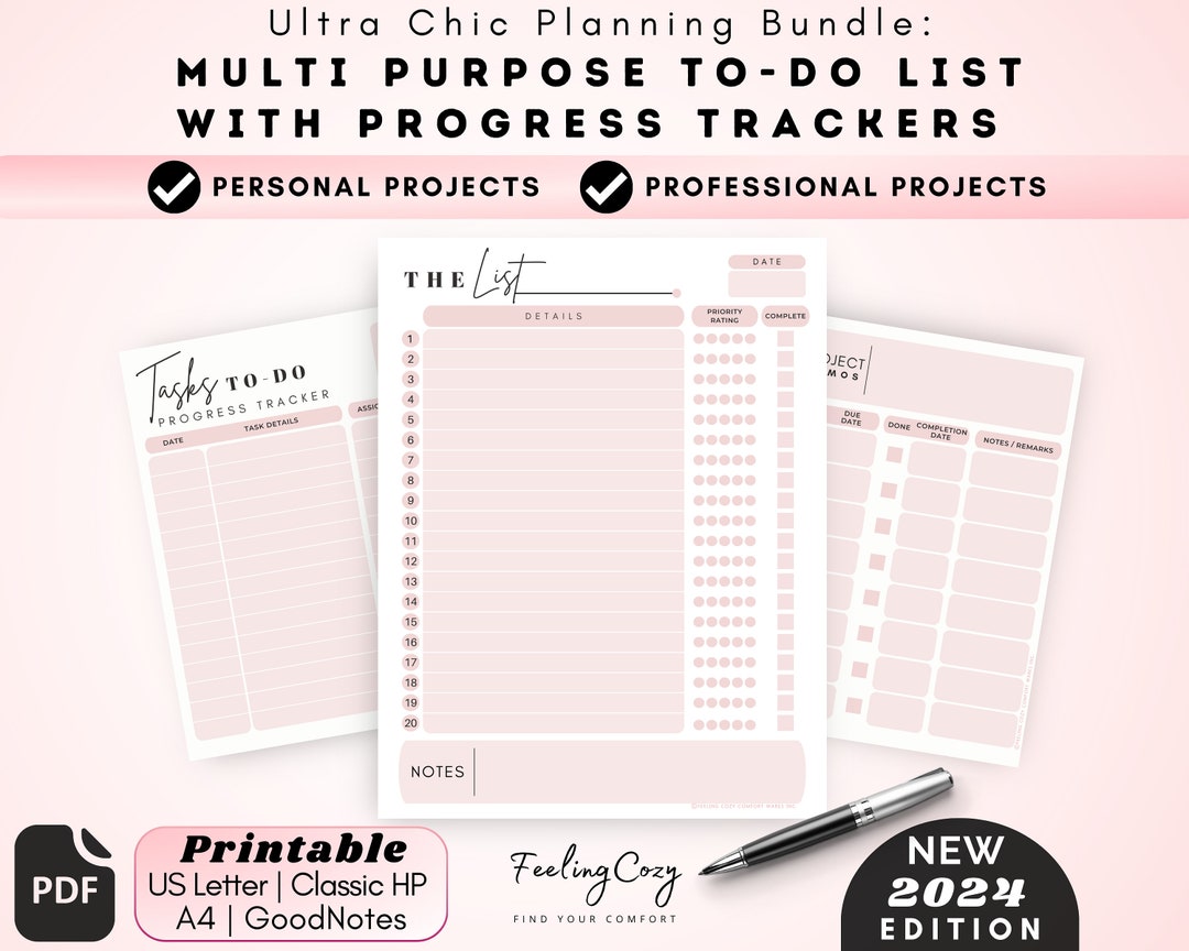 To Do List Printable, Work Planner Printable, To-do List, Checklist ...