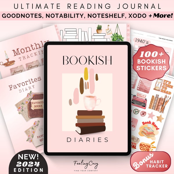 Reading Log With Stickers - Etsy