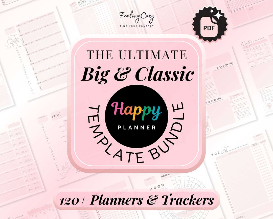 Ultimate Big & Classic Happy Planner Printables Happy Planner Template ...