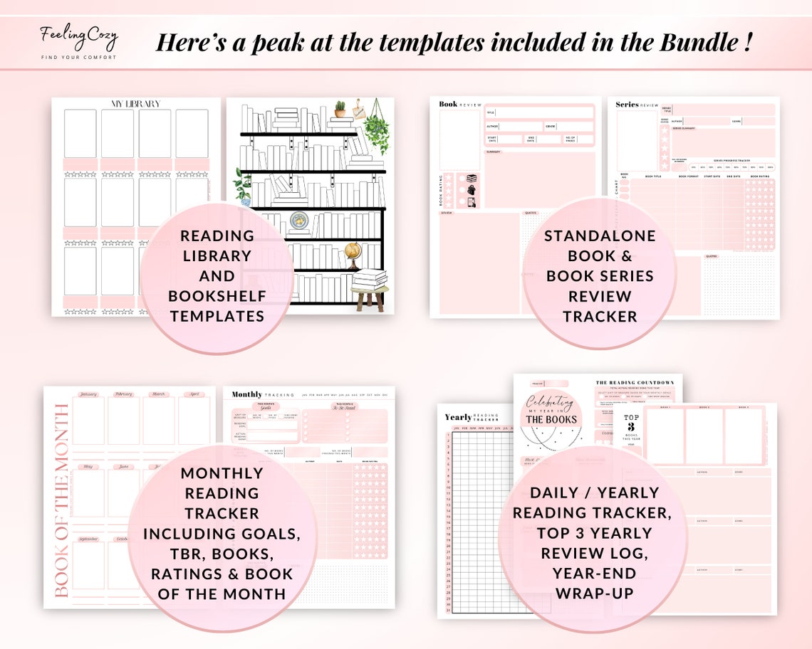 Printable Reading Journal 2026 | Book Review Template, Reading Log ...