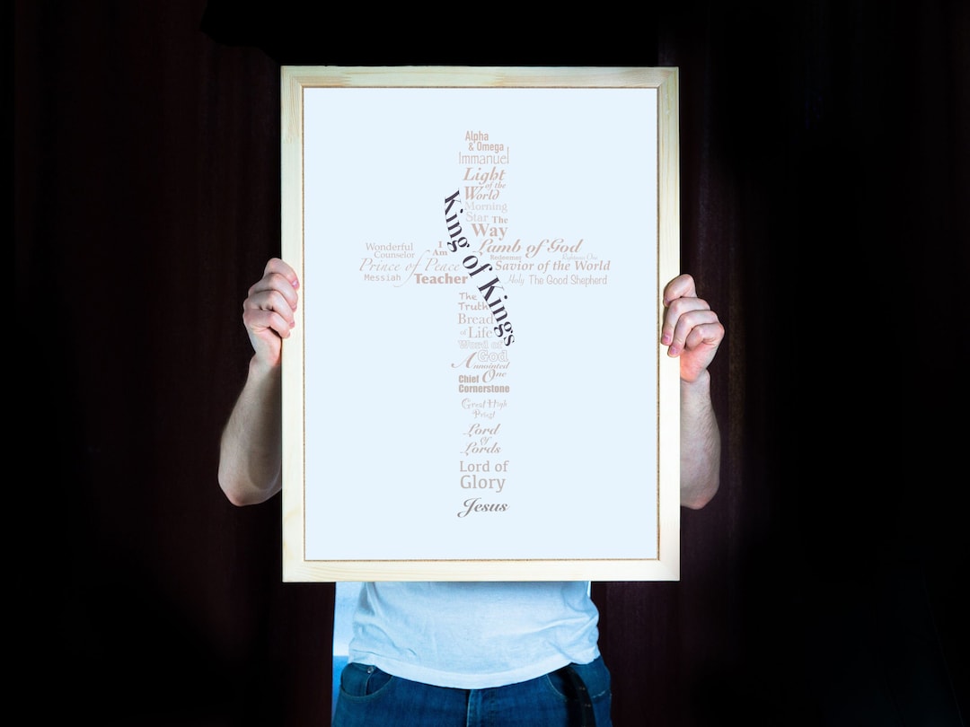 Names of Jesus Poster - Biblical Wall Art - Etsy