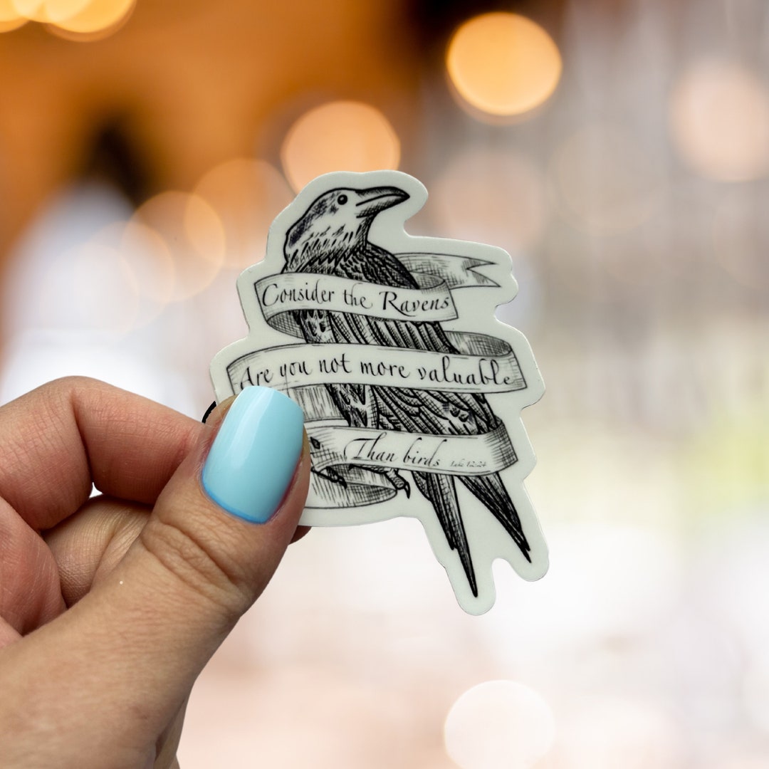 Raven's Wisdom - Trust the Feathers of Faith | Christian Sticker ...