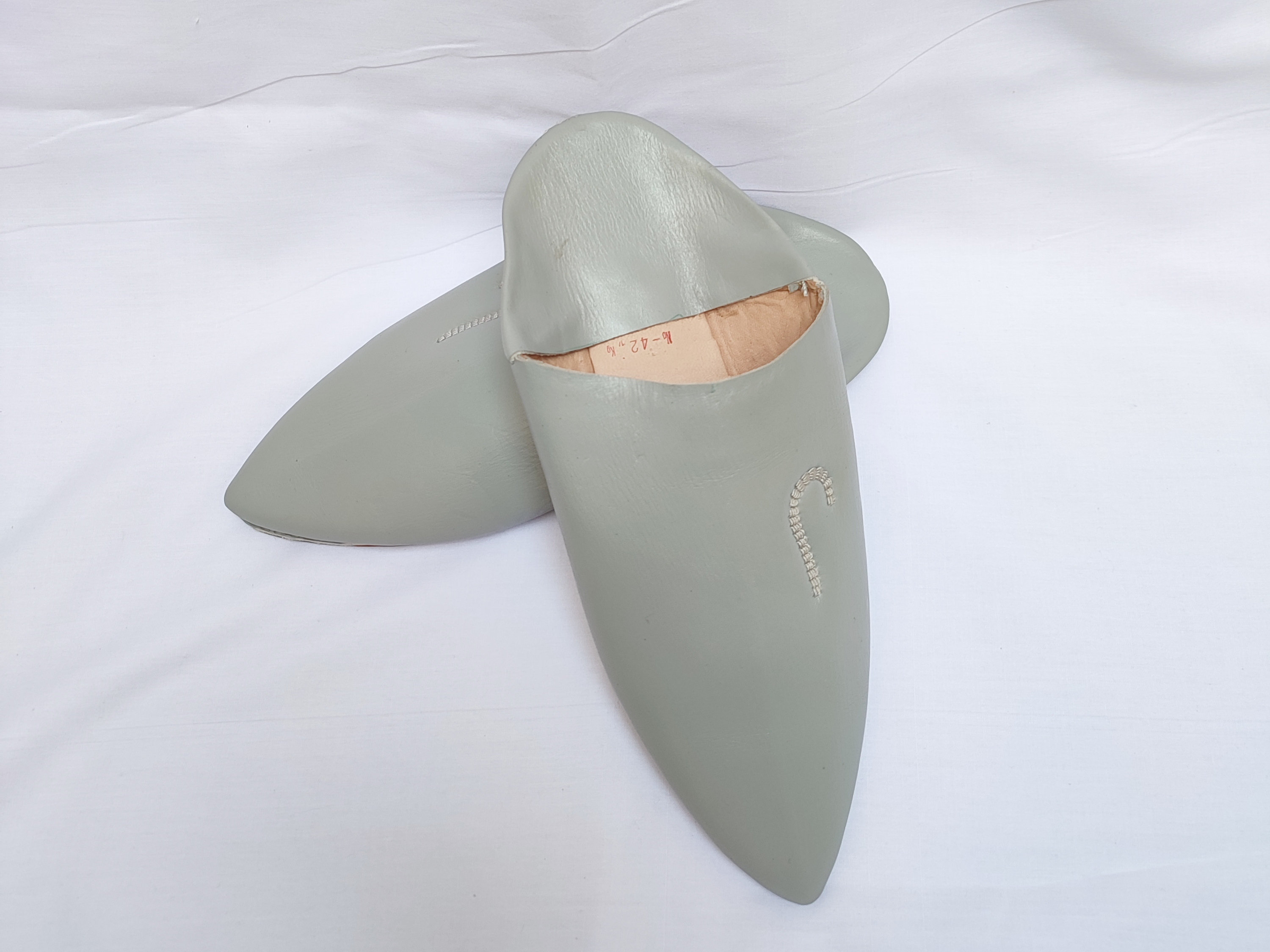 Moroccan Slippers, Naturel Leather Slipper Handmade, Babouche Marocaine ...