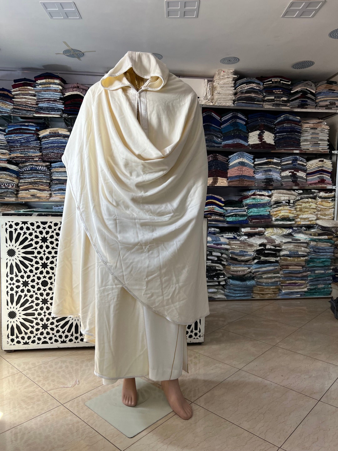 Moroccan Cap and Djellaba, the Only One Available, Luxury Thick Winter ...