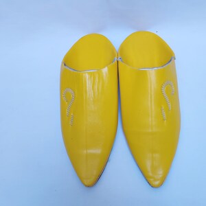 Moroccan Slippers, Naturel Leather Slipper Handmade, Babouche Marocaine ...