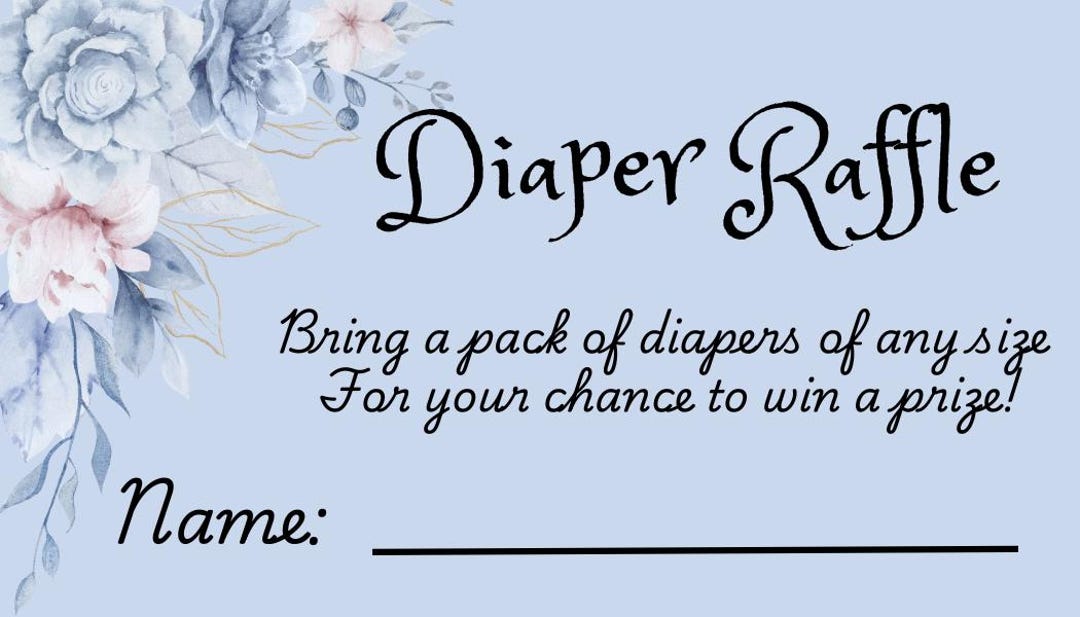 Diaper Raffle Cards - Etsy