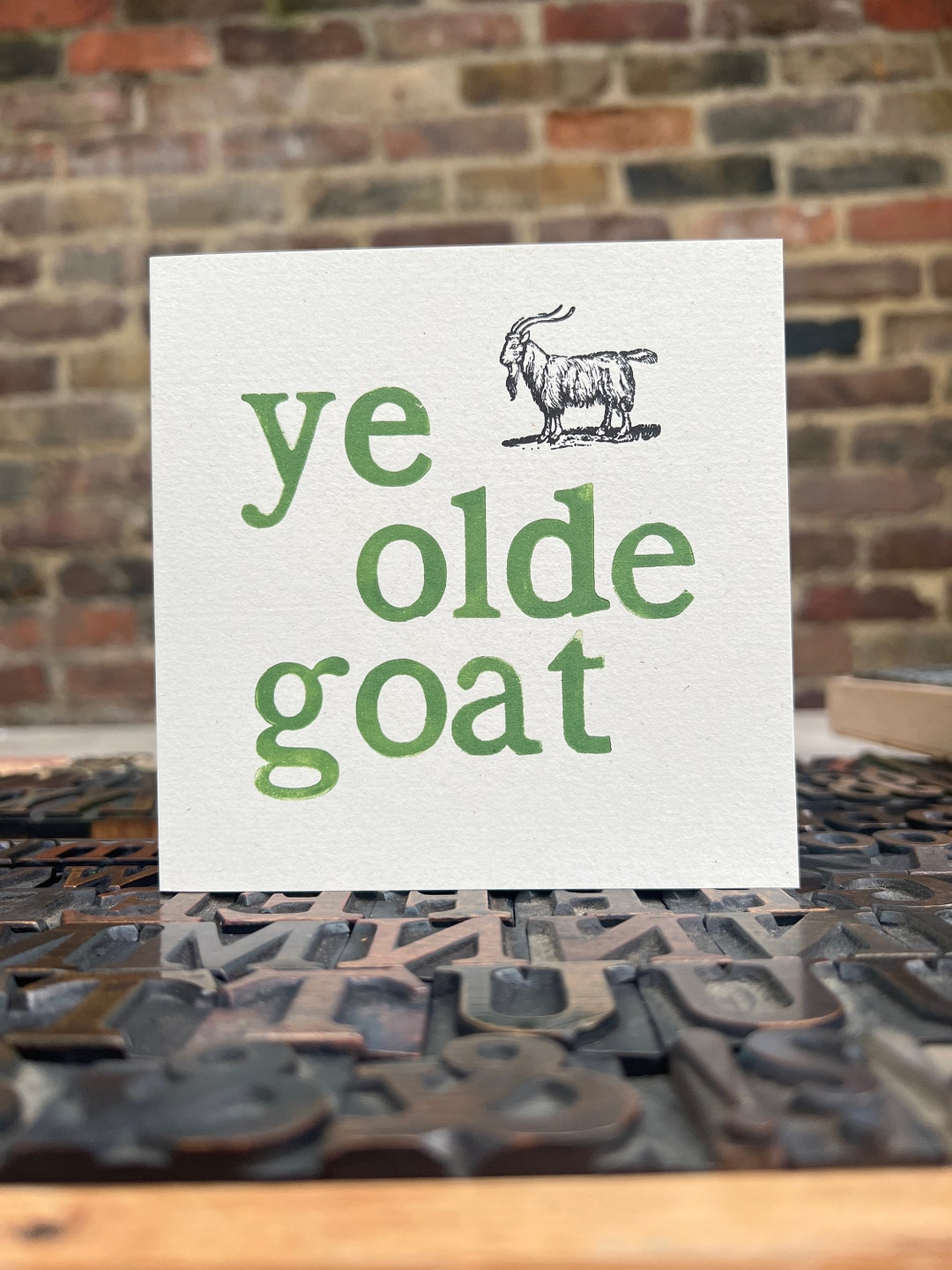 Ye Olde Goat - LETTERPRESS BIRTHDAY CARD - Etsy UK