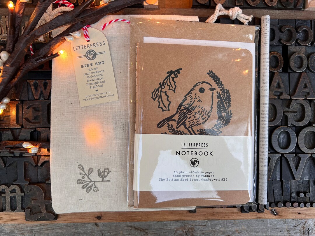 A6 Robin Redbreast NOTEBOOK + GIFT SET - Etsy UK