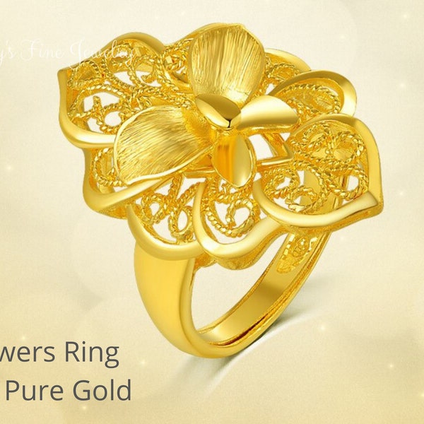 24k Gold Ring - Etsy